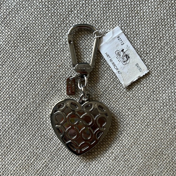 Coach | Accessories | Coach Mirror Heart Key Ring Key Fob | Poshmark